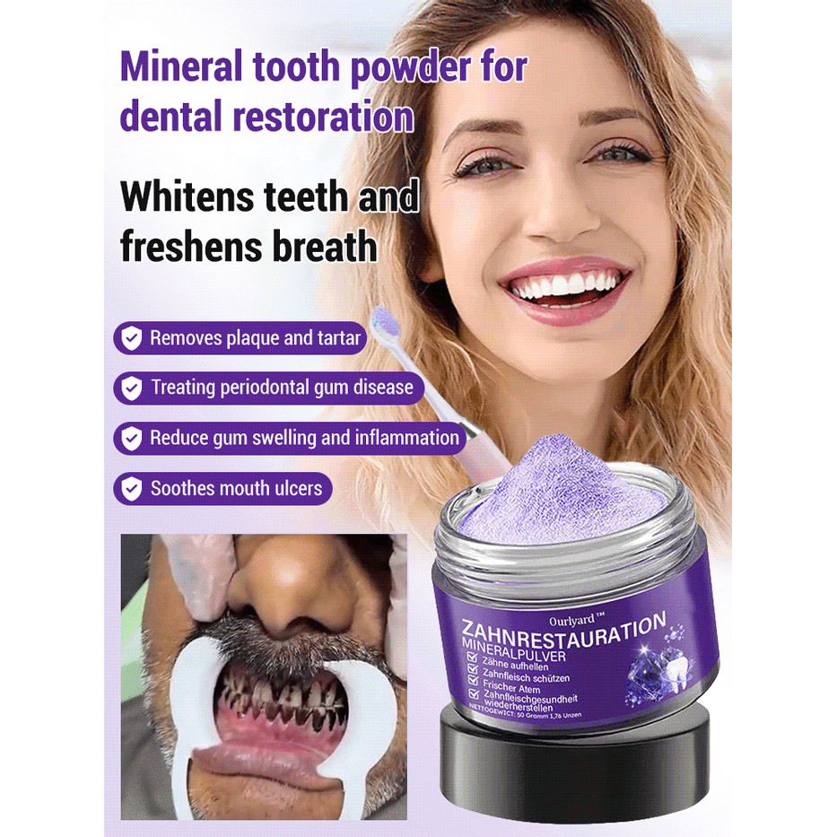 【Quick Whitening To Remove Cavities】 美白珐琅牙龈护理牙粉 Gentle Cleaning To ...