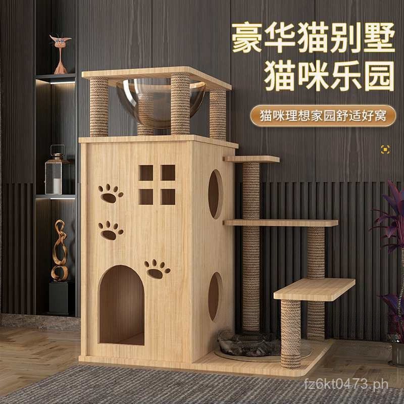 Cat House Patent New Model Solid Wood Cat Climbing Frame Tree Indoor ...