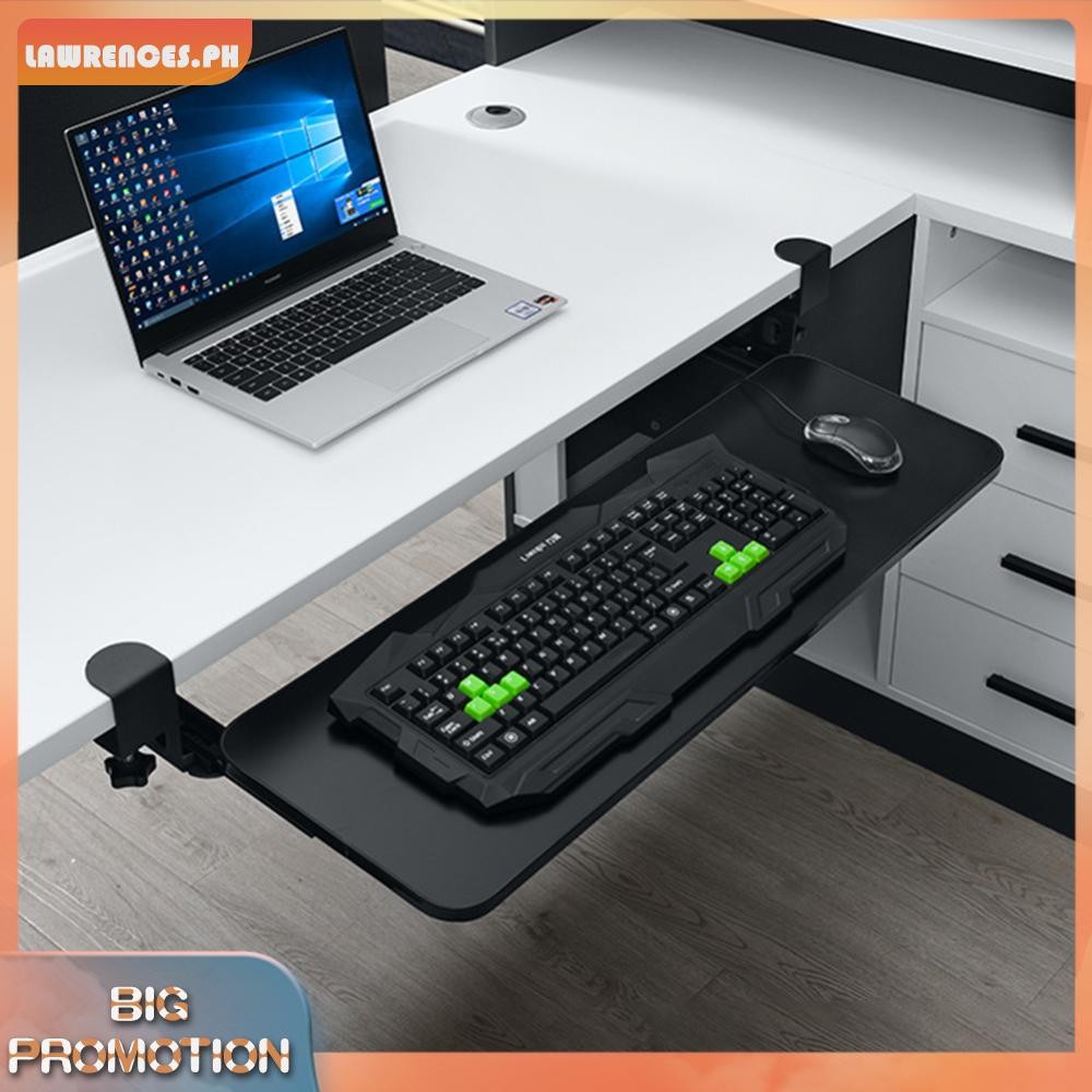[lawrences.ph] Keyboard Tray Under Desk with C Clamp Mount Slide Out ...