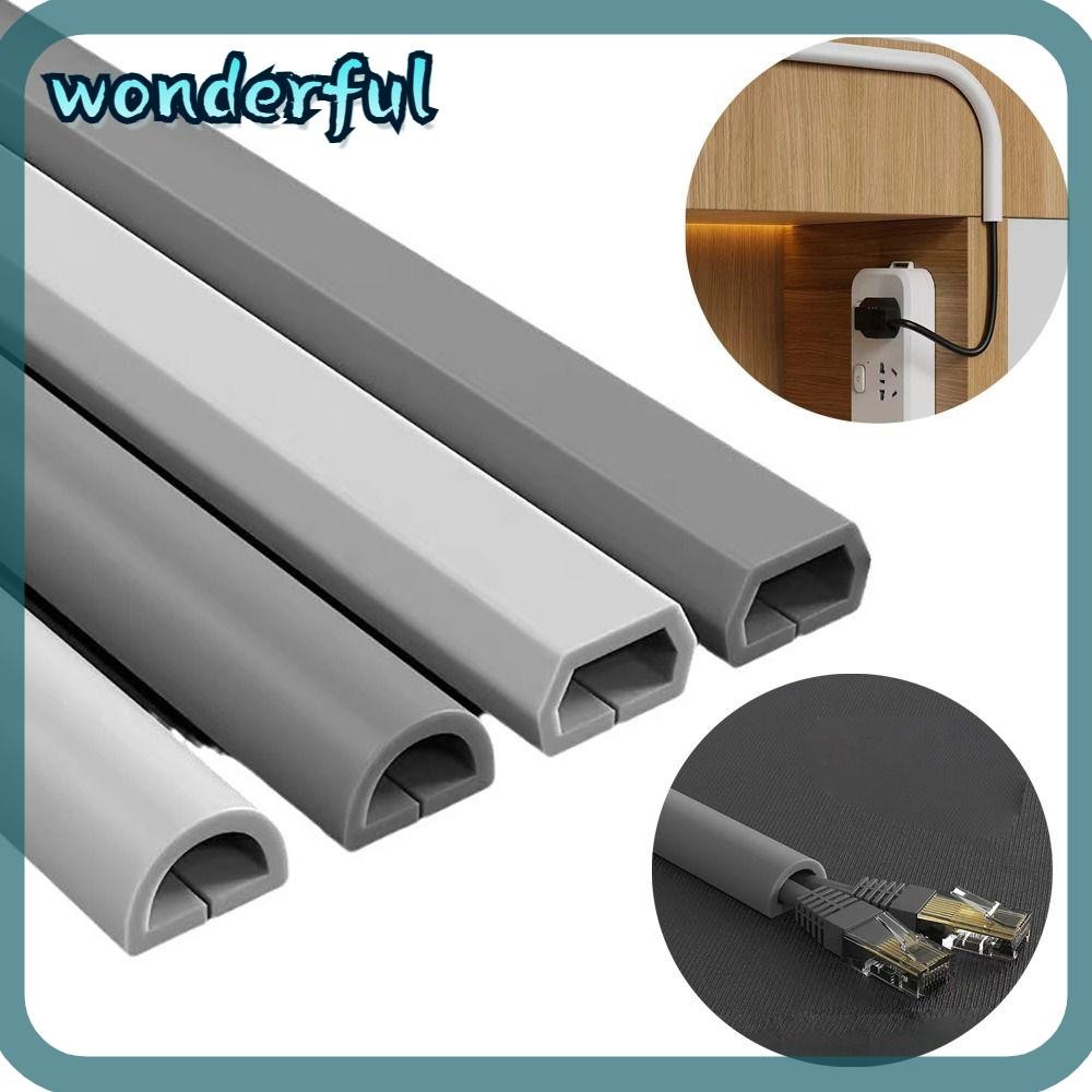 WONDER Floor Cord Cover, Anti-extrusion Self-Adhesive Cord Protector ...