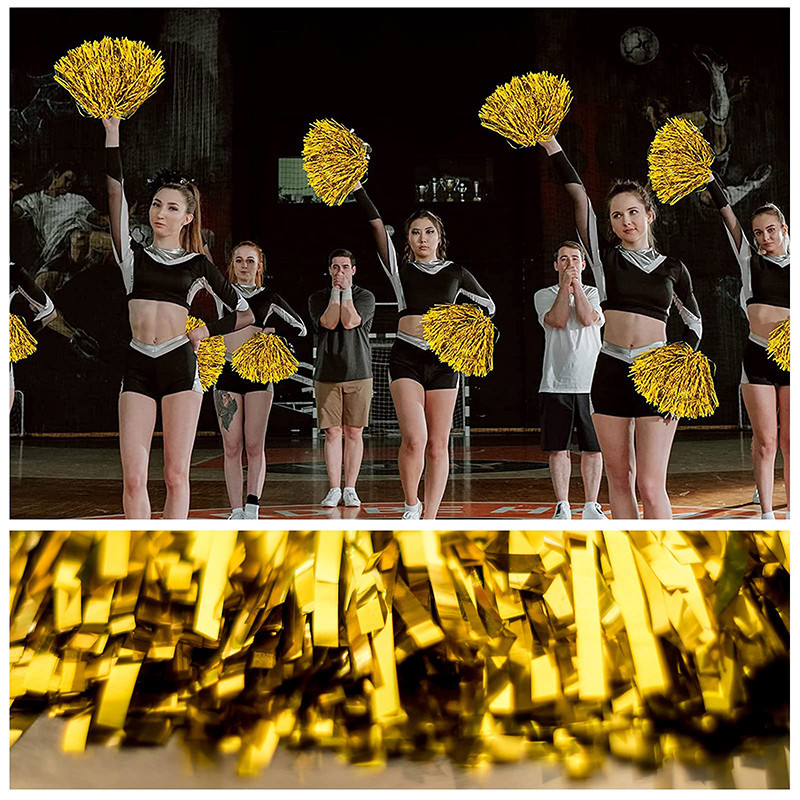 Handle Cheerleading Dancing Pompoms Streamer Ball Cheering Club Sport ...
