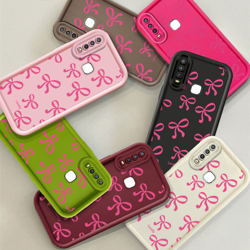 Trendy Pink Bowknot Phone Case for VIVO Y02S Y11 2019 Y12 Y12i Y12S ...