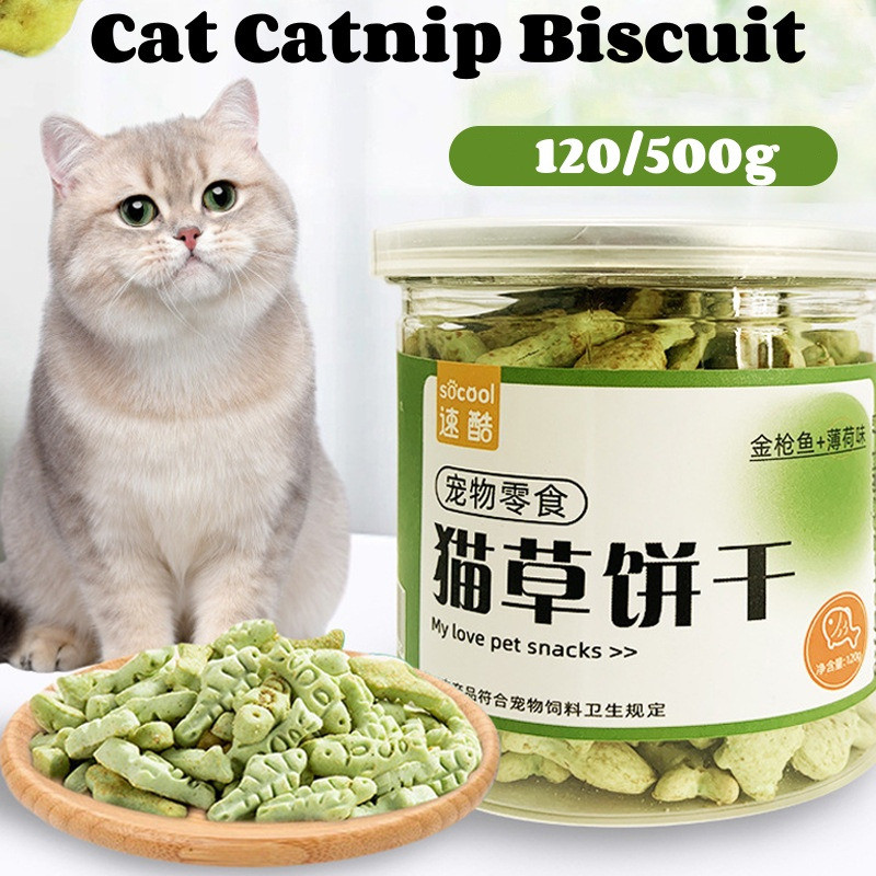 120/500g Catnip Biscuit Cat Cookies Cat Snacks Cat Dental Treats ...