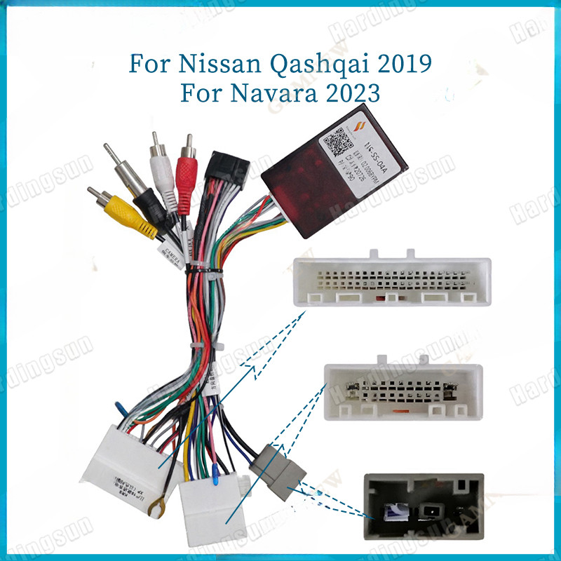 Car 16pin Wiring Harness Adapter Canbus Box Decoder For Nissan Qashqai X-Trail Navara Android ...