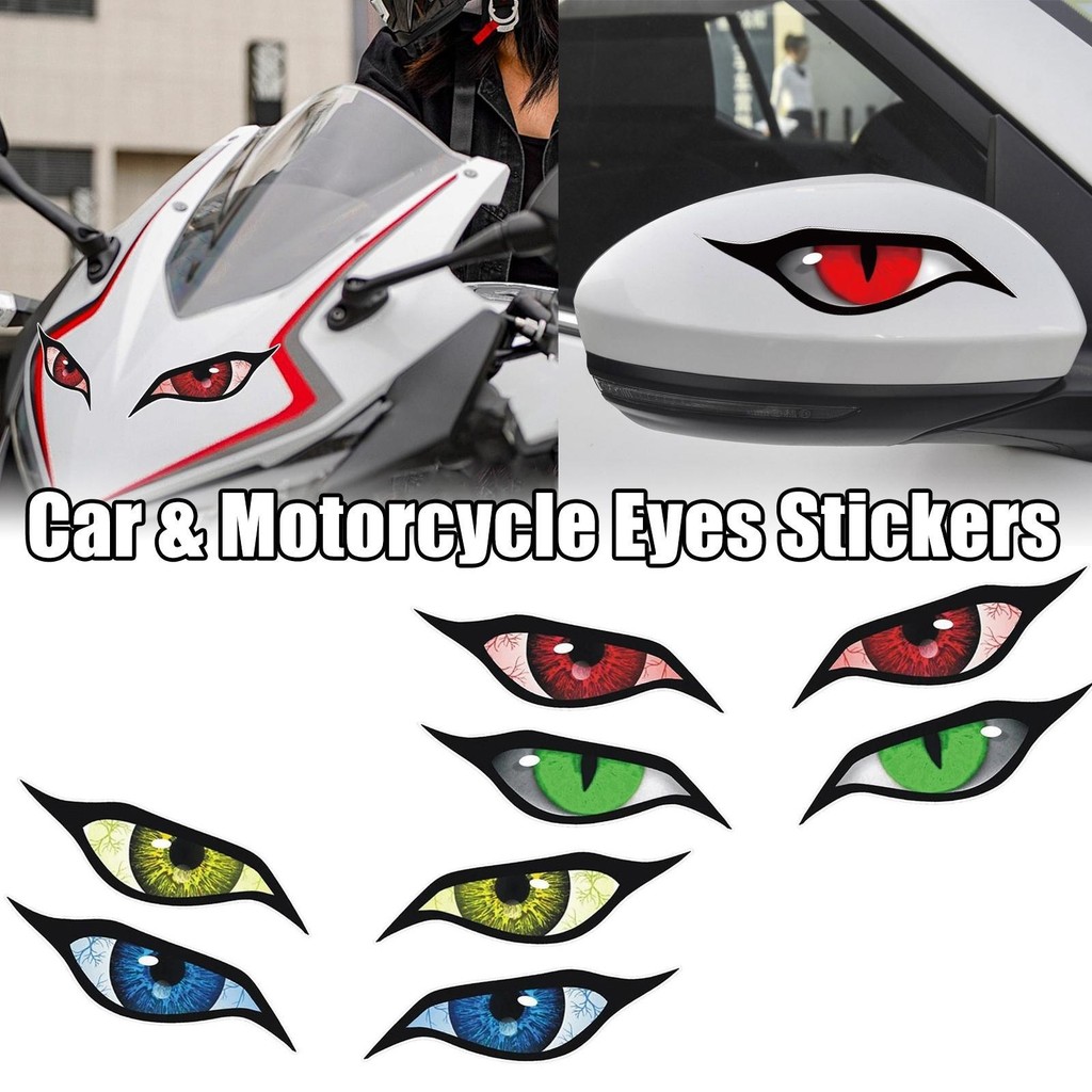Motorcycle Eyes Stickers Car Motorcycle Safety Warning Stickers ...