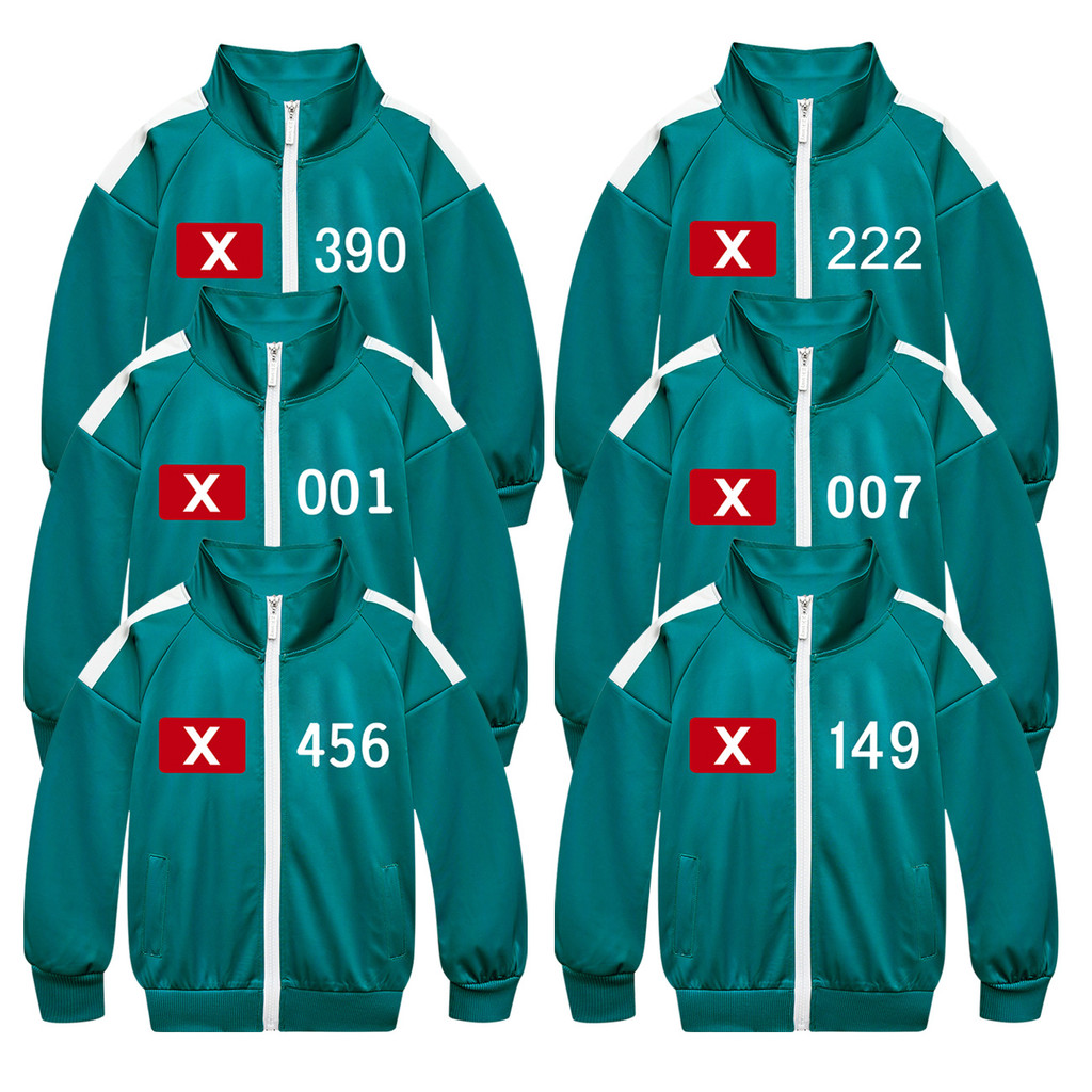 【110-170】Squid Game Costume for Kids Boys and Girls 456 Red Jacket 001 ...