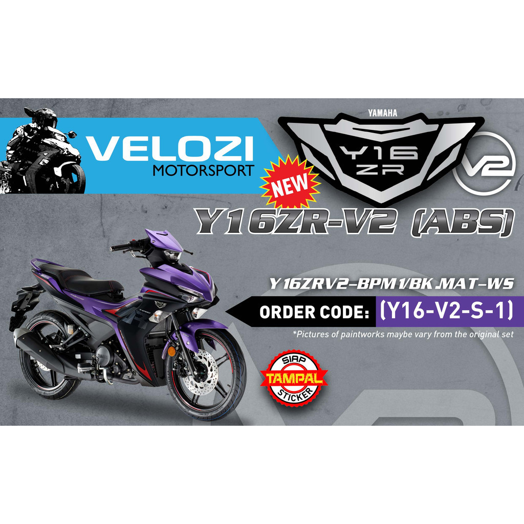 Y16 V2 Cover Set Add On Inner Violet Knight Purple 2024 VELOZI Sticker ...