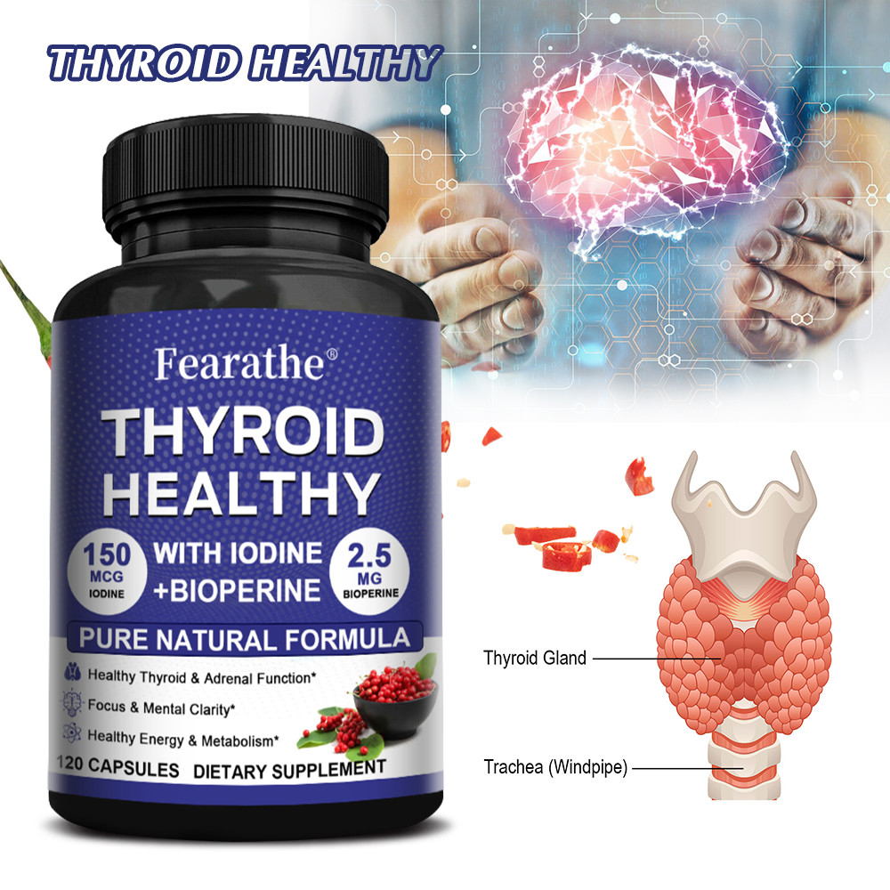 Fearathe Thyroid Healthy Supplement, Supports Healthy Thyroid and Adrenal Function, Supports ...