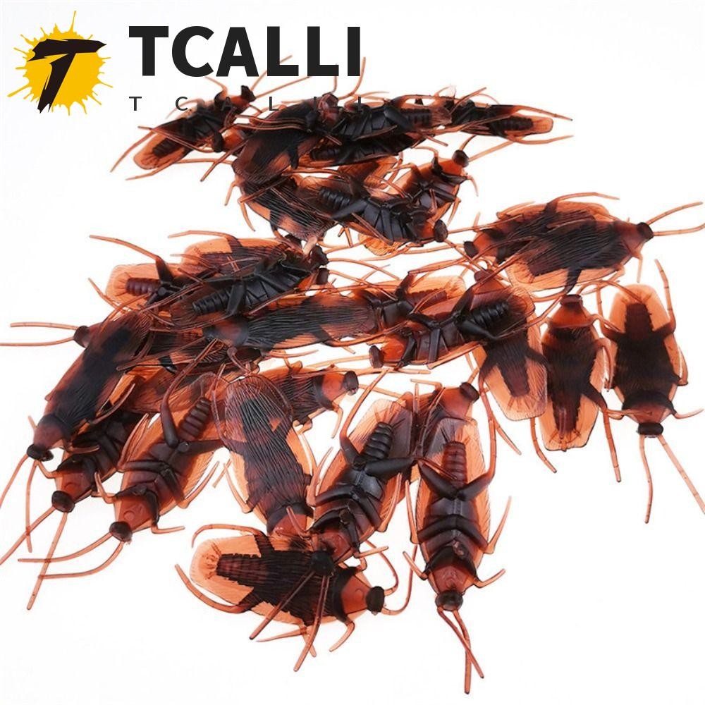 TCALLI 50pcs Simulation Cockroach Toys, Lifelike Trick Fake Cockroach ...