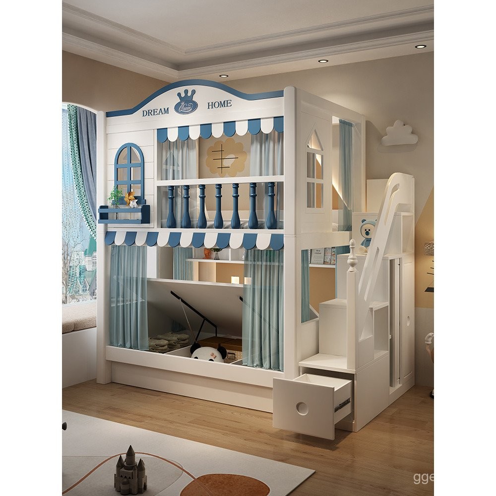 Bunk Bed Children's Bed Treehouse Bed High and Low Bed Boys' Bunk Bed ...