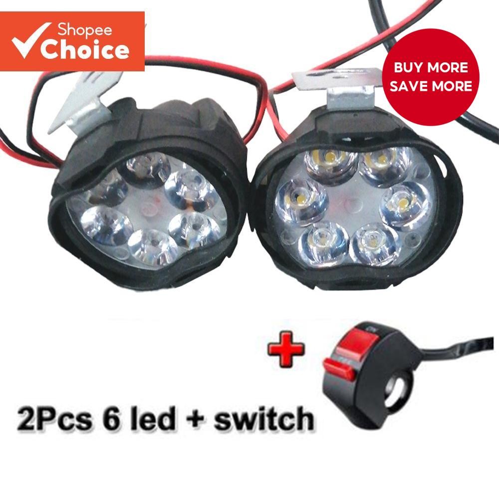 2pcs DC12V Motorcycle Headlight Spot Lights Head Lamp LED Front Driving ...