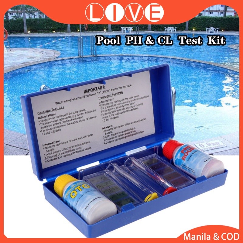 PH and Chlorine Water Quality Test Kit Swimming Pool Test Kit for PH ...