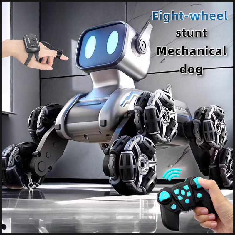 Robot Dog Toy for kids Eight-Wheel Stunt Car Mechanical Dog with ...