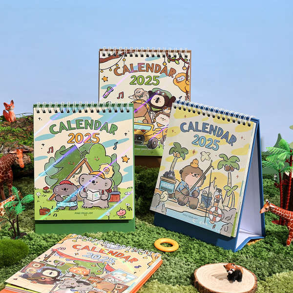 table calendar 2025 Class 3 2 X Fang Island Cute and cute island animal ...