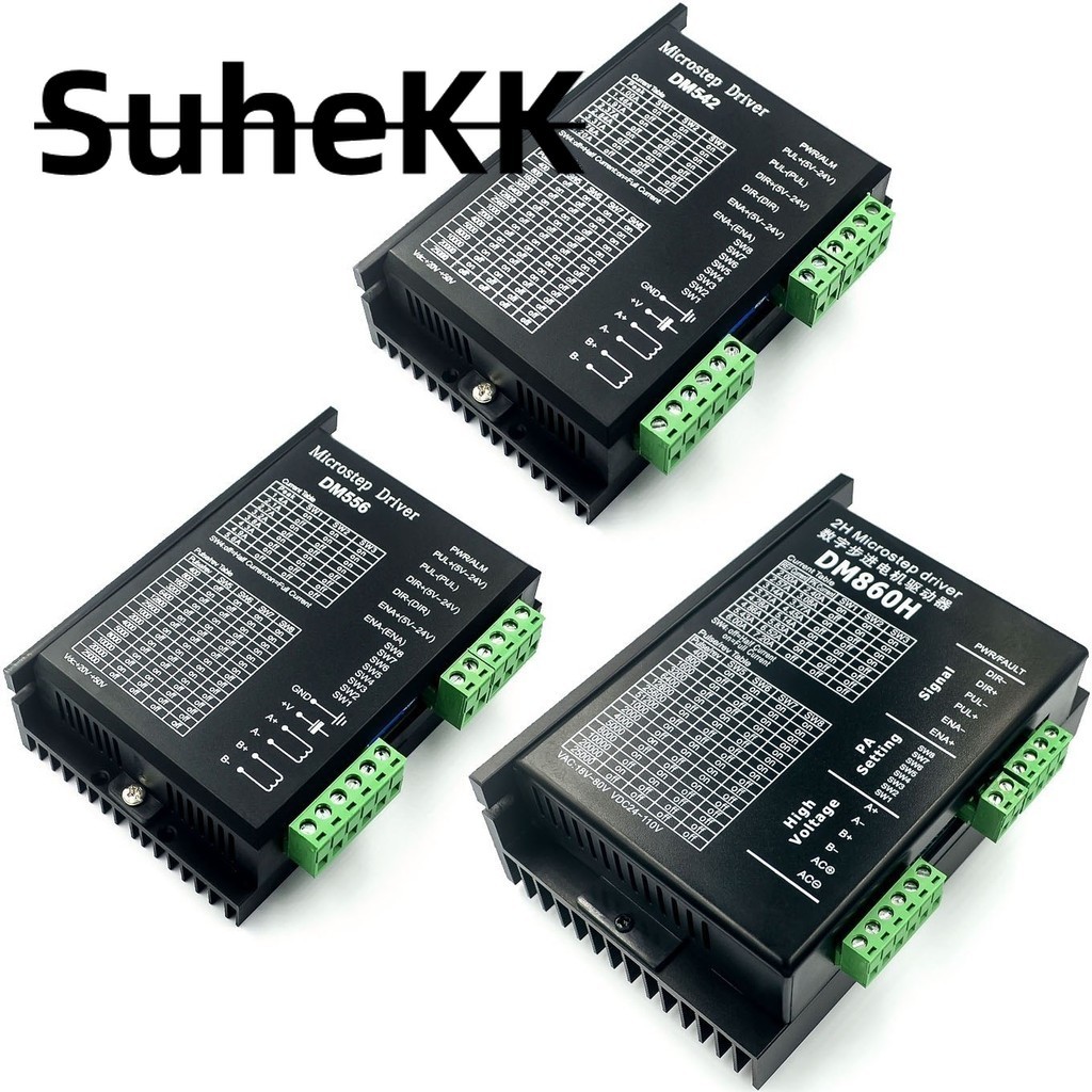 Stepper Motor Driver DM556 DM542 DM860 For Nema 23 34 Series 2-phase Digital Stepper Motor ...
