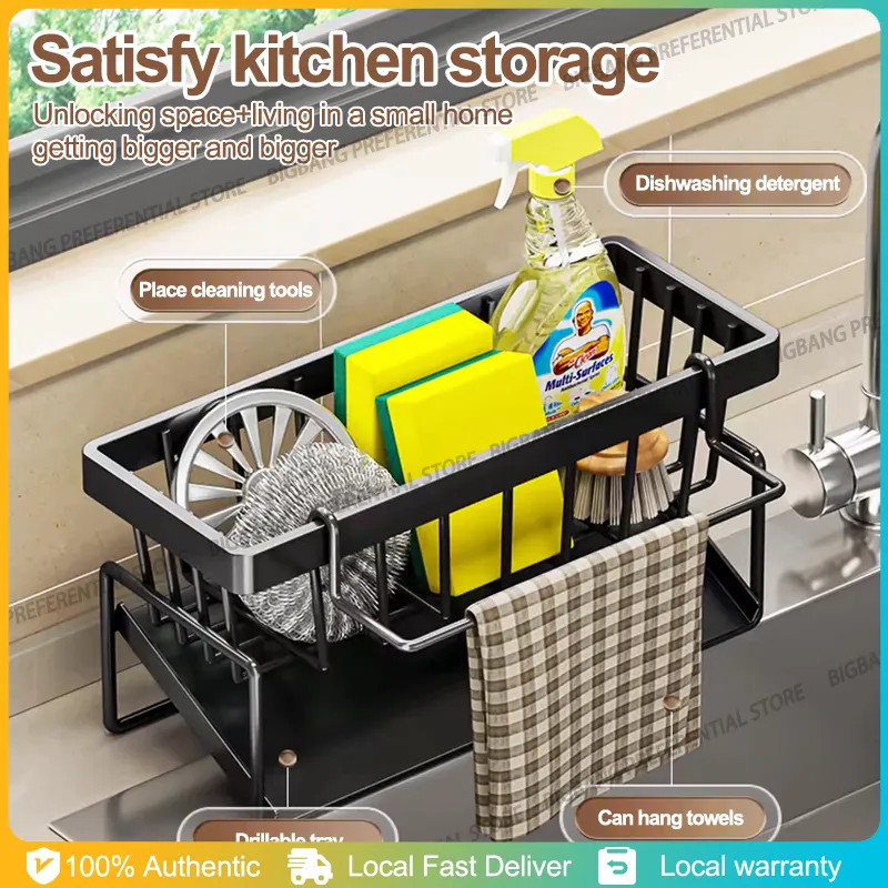 Kitchen Sponge Rack Kitchen Sink Drainer Rack Sponge Holder Dishcloth ...