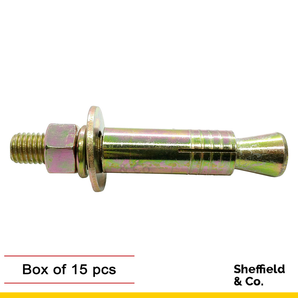 Sheffield Dyna Bolt Anchor, 1/2'' (M12 x 100mm) | (Box of 15 pcs ...