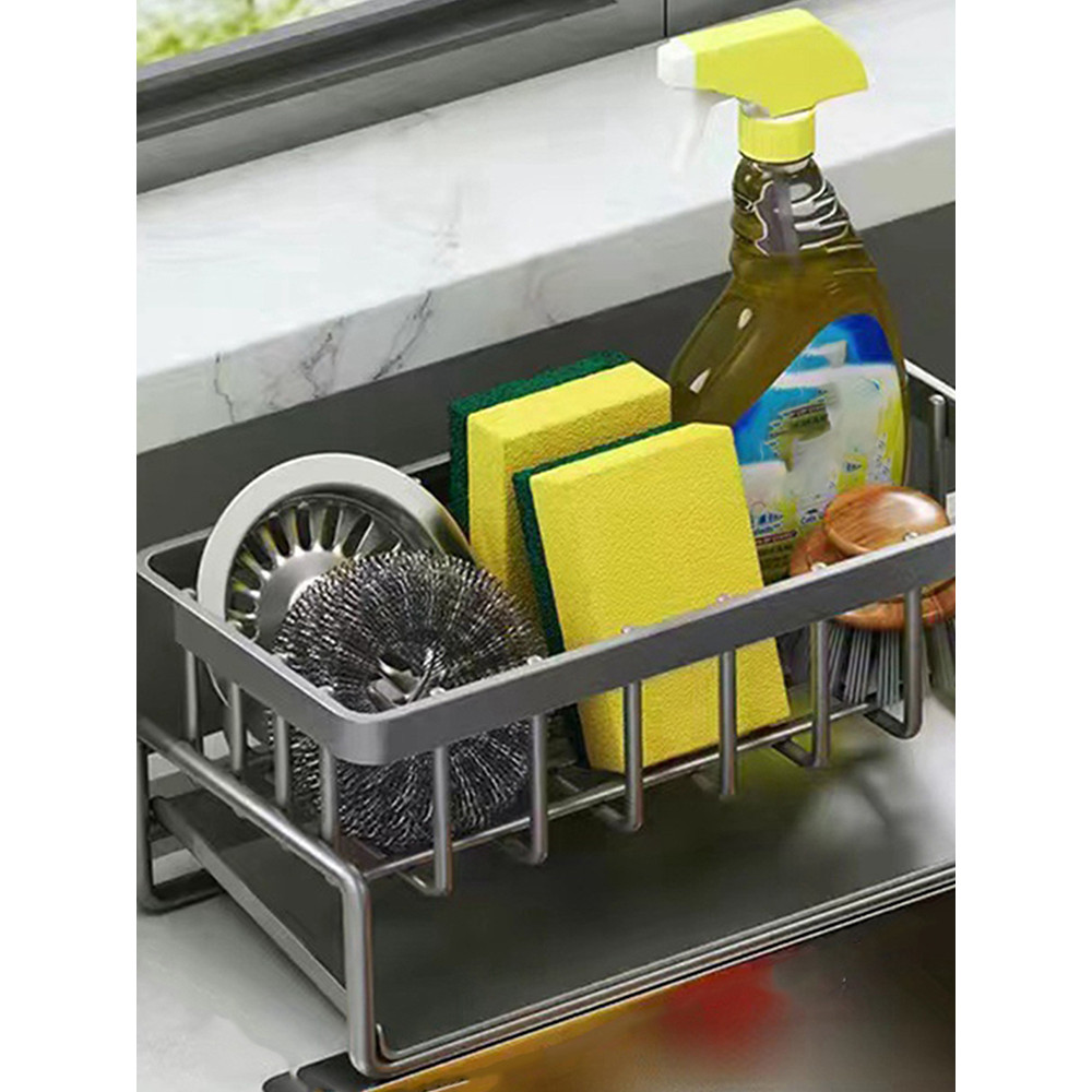 Kitchen Rack Drain Rack Sink Rag Basket Countertop Sundry Storage Rack ...