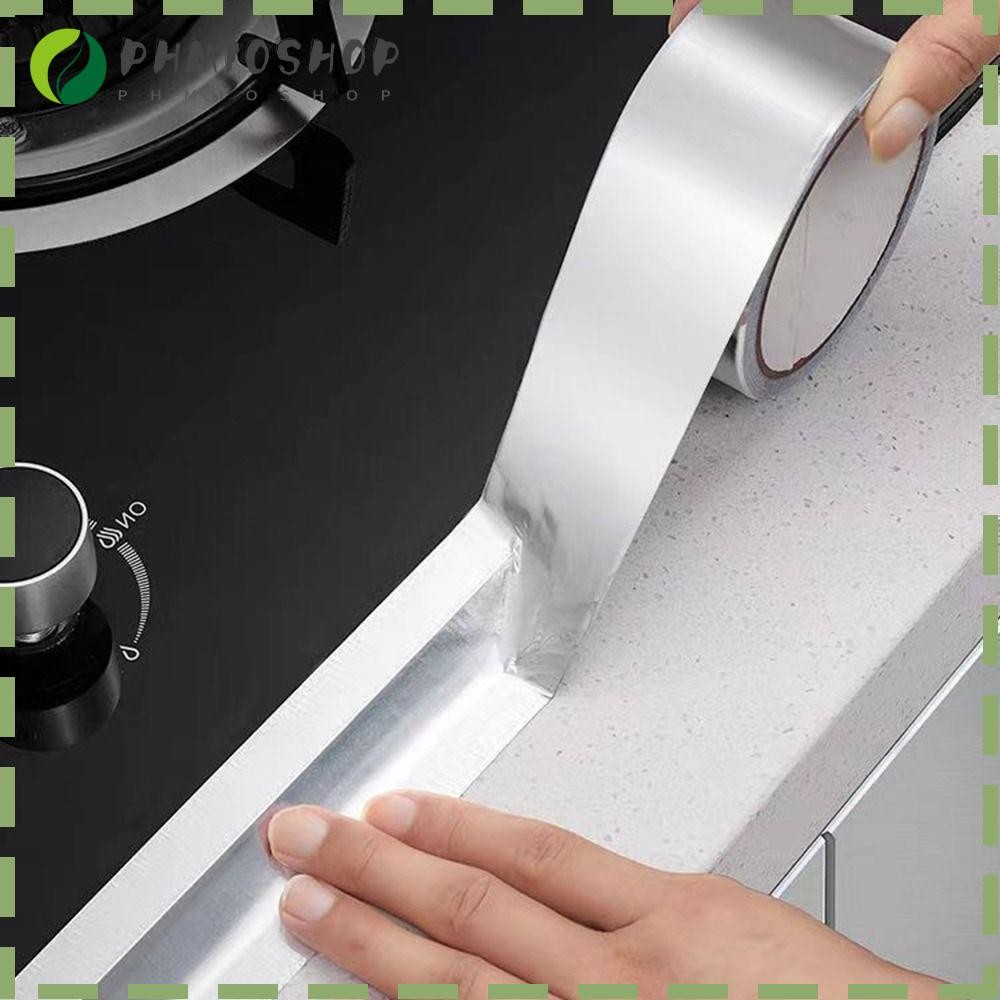 MIOSHOP Aluminum Foil Tape Floor Wall Edge Protector Countertop ...