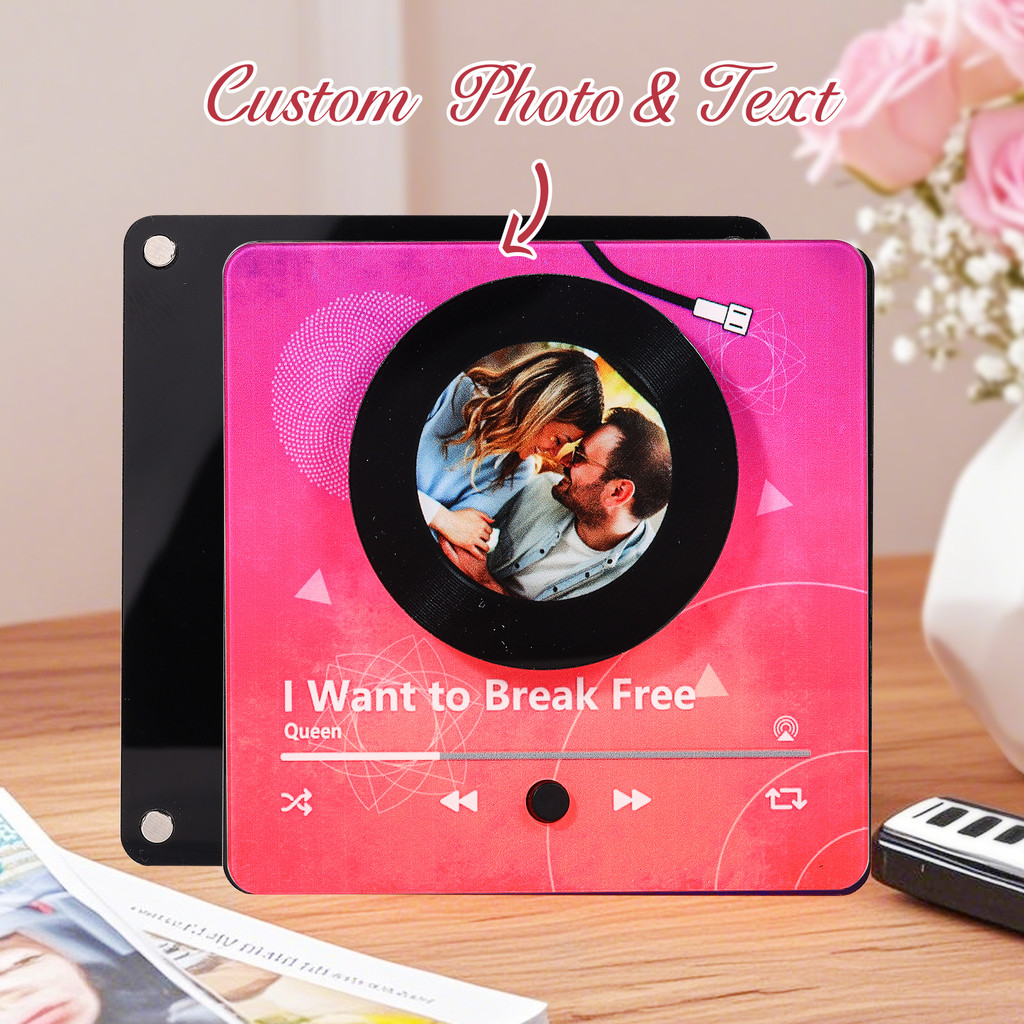 Personalized Photo Spotify Album Fridge Magnet Refrigerator Stickers ...