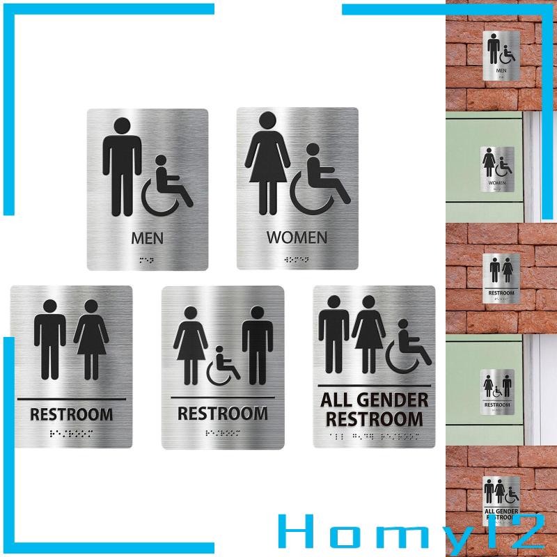 [HOMYL2] Restroom Sign Washroom Sign Metal Plate Signage Board Modern ...