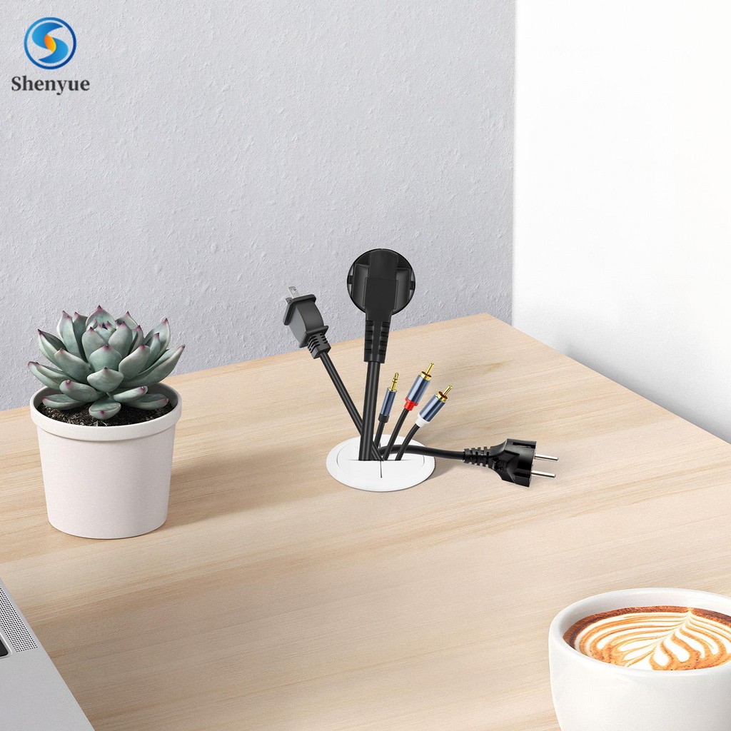 Wire Hole Covers Plastic Desk Hole Grommets Detachable Desk Cord Hole ...