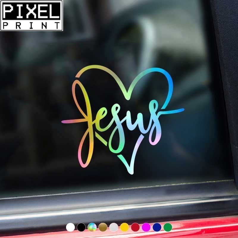 Jesus Heart Sticker For Car Stickers And Decals Waterproof Car ...