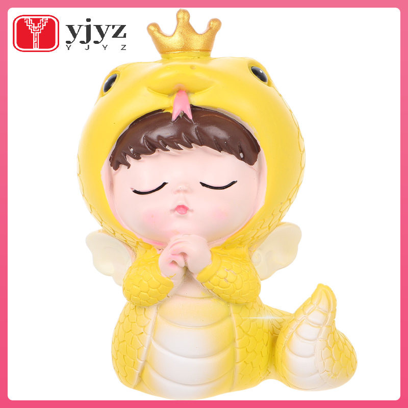 Snake Baby Statue The Animal Chinese Year New Wall Decor Crown Dash ...