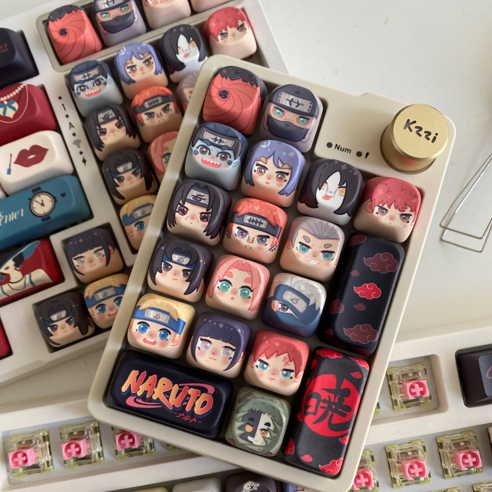 NARUTO Keycaps MOA Profile PBT Five-sided Dye Sublimation Sasuke ...