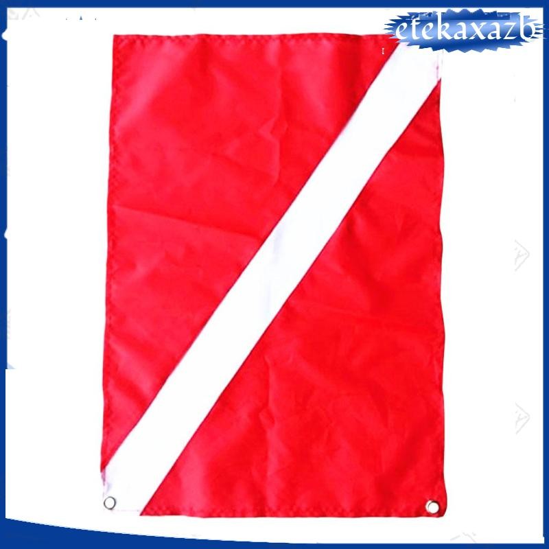[etekaxazb] Red White Dive Diving Flag Boat Flag Banner & 35*50CM 50x35 ...