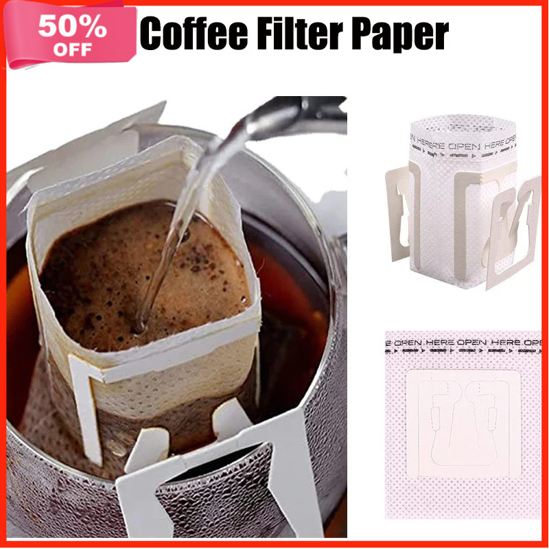 100 pieces Coffee filter paper fan-shaped filter pour over filter Hand ...