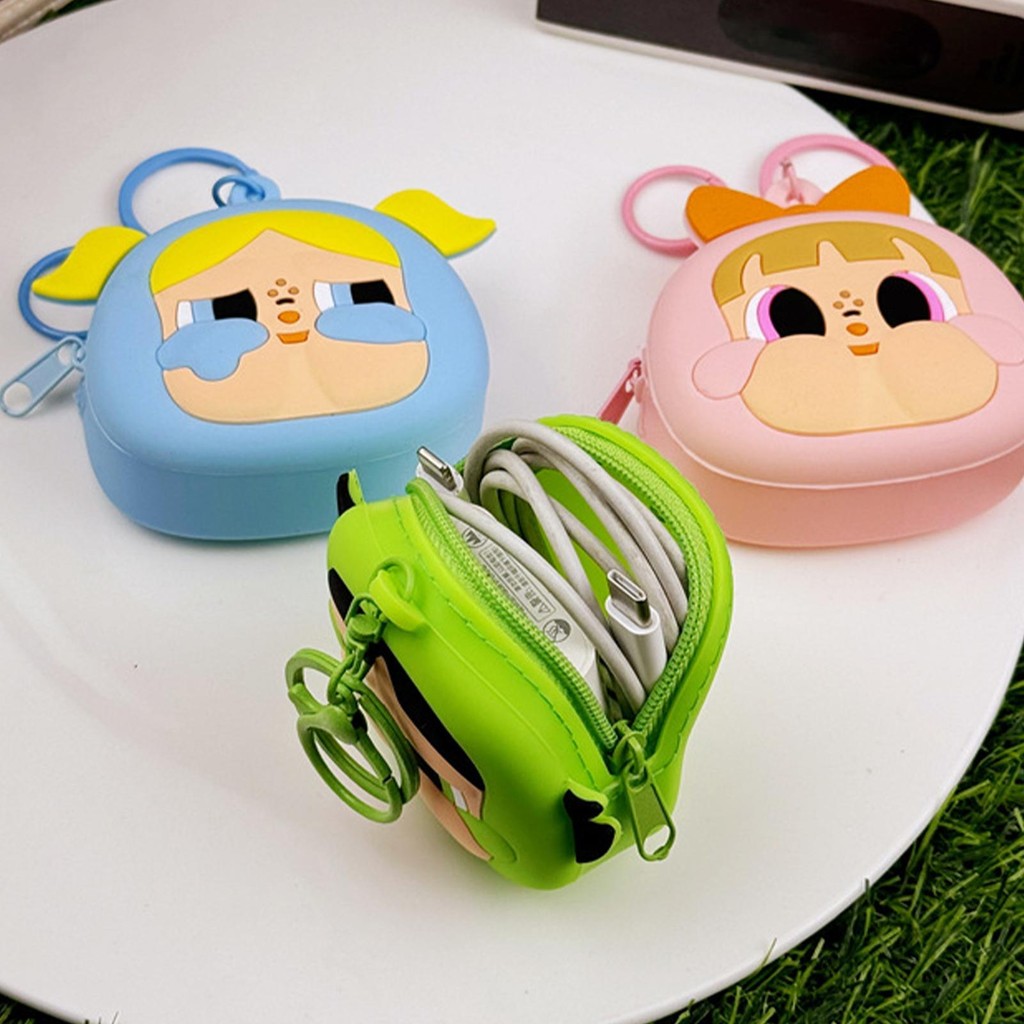 Silicone Coin Purse Cute Cartoon Silicone Earphone Pouch Small Coin ...