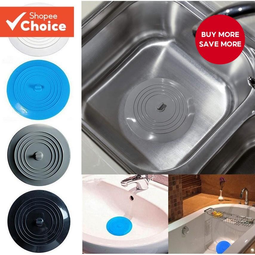 1pc Silicone Bathtub Drain Plug, Leak-Proof Sink Cover, Bathroom ...