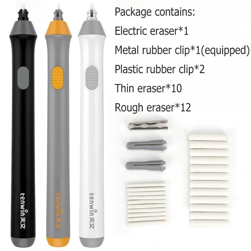 Electric Eraser Thick Thin Rubber Can Be Changed Less Rubber Crumbs ...