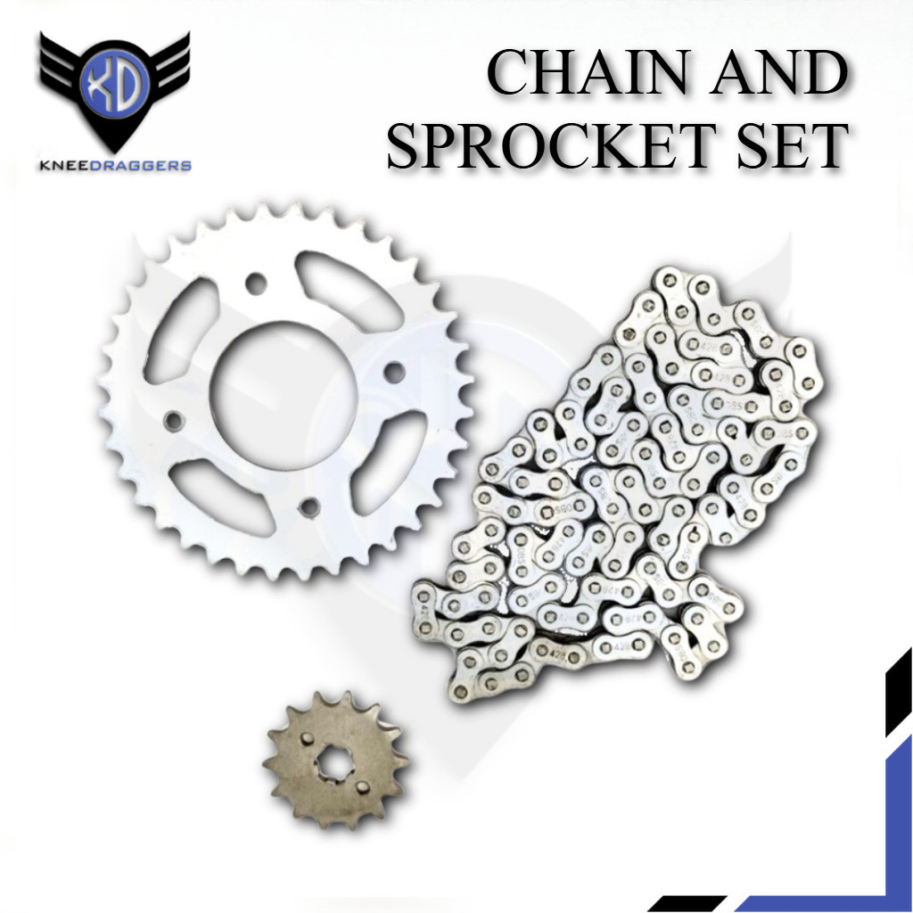 MOTORCYCLE PARTS CHAIN & SPROCKET SET XRM/WAVE125,C100/DREAM MOTORCYCLE ...
