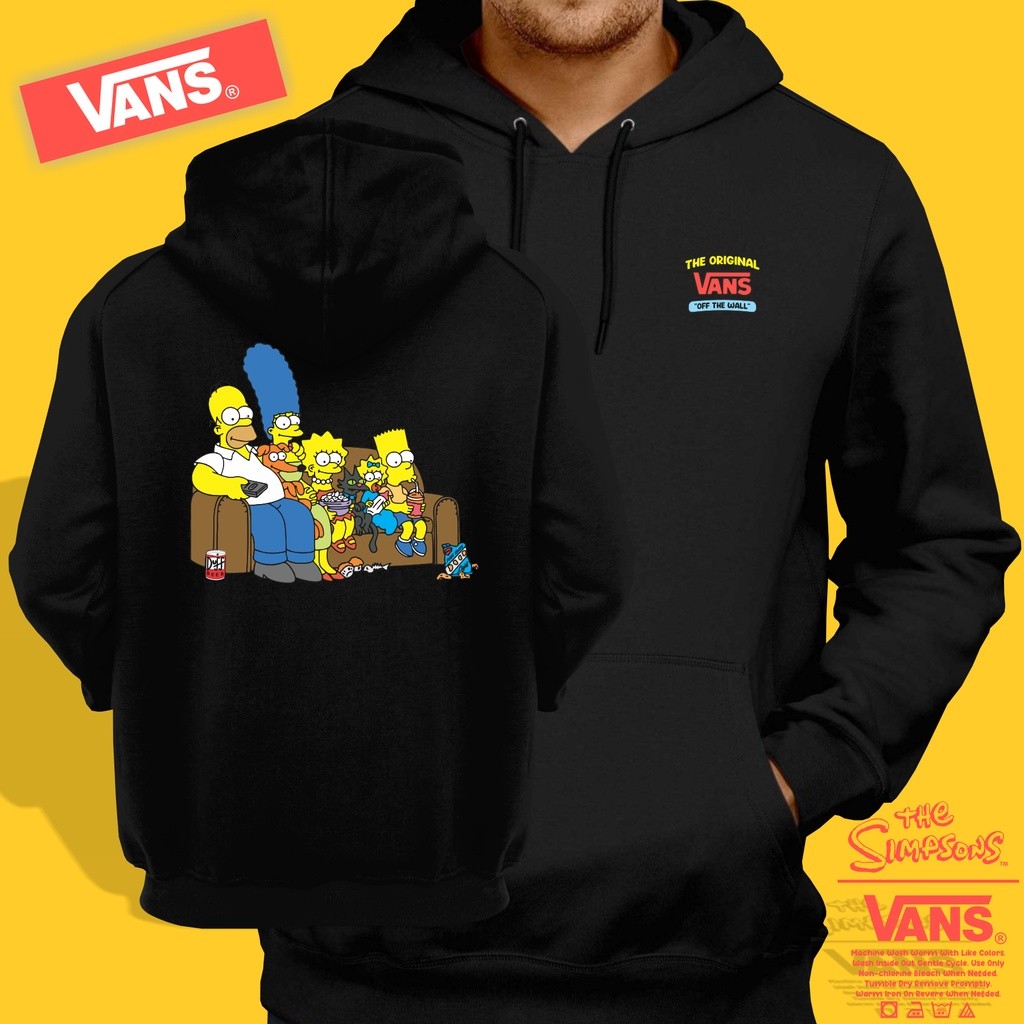Hoodie Pull Up Vans X The Simpsons Black Edition Super Premium | Shopee ...