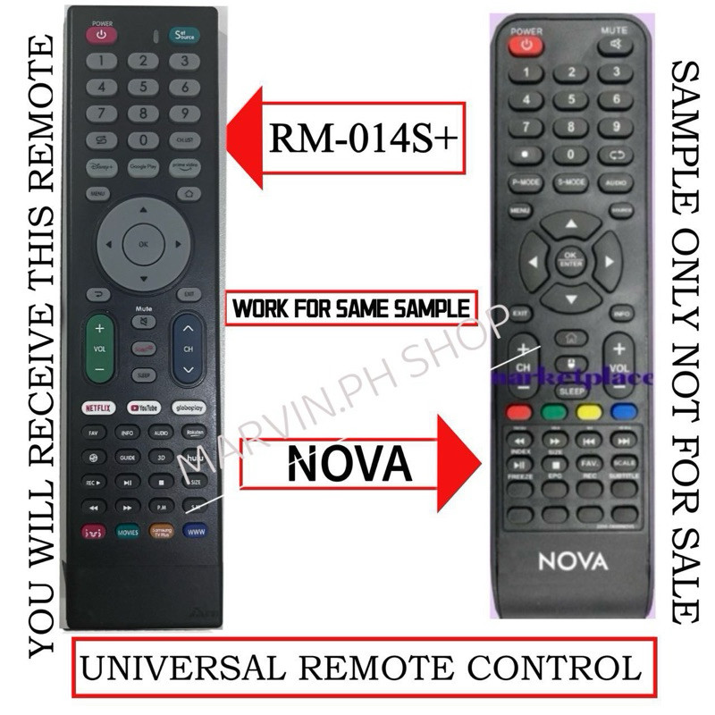 Ready to use 100% Work Universal remote control for NOVA led smart tv remote na gagana sa tv mo ...
