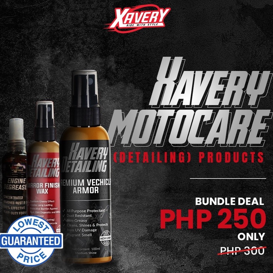 Xavery Motocare Products Bundle Deal - Vehicle Armor, Premium wax ...