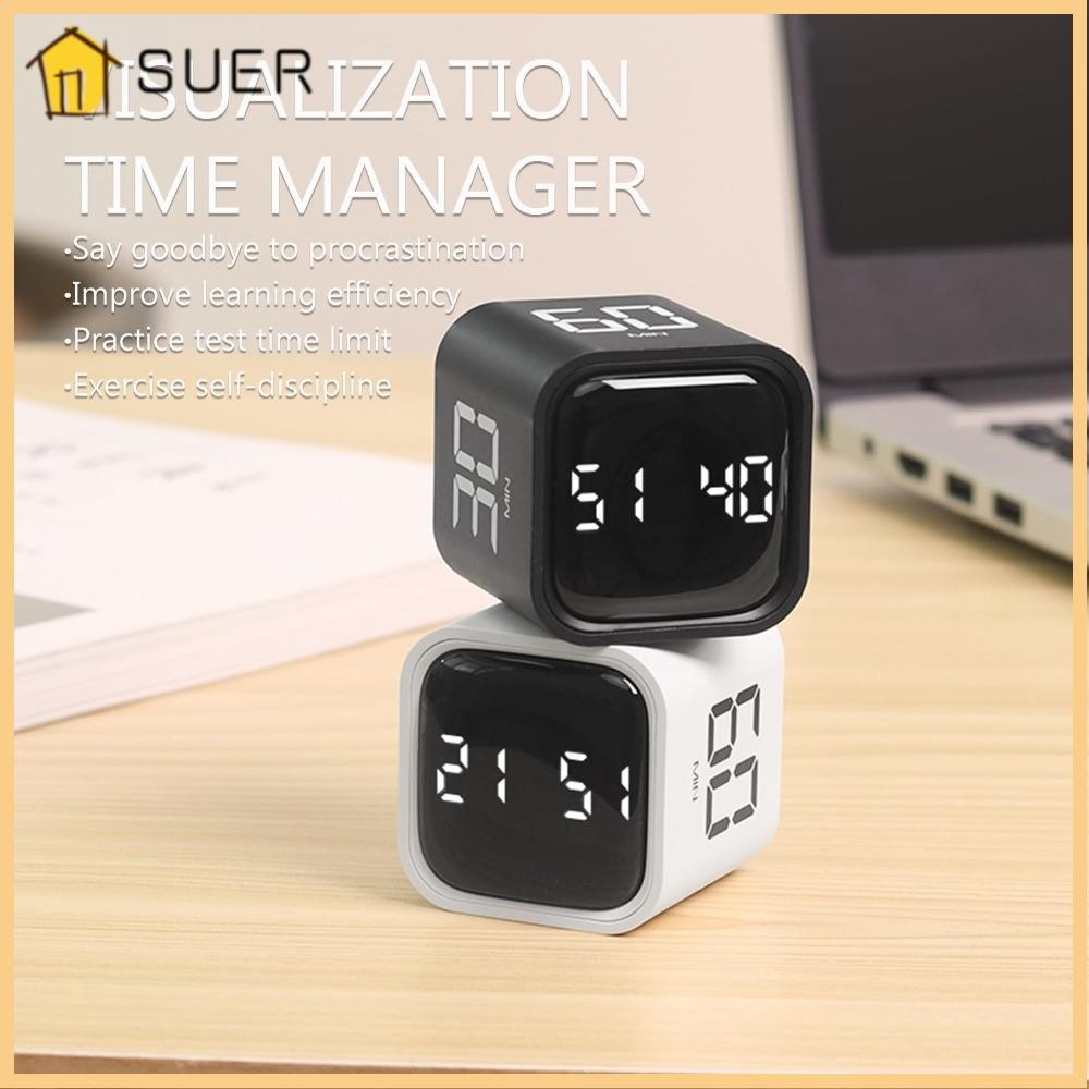 SUER1EN Digital Cube Timer, Gravity Sensing 3 Volume Adjustable ...