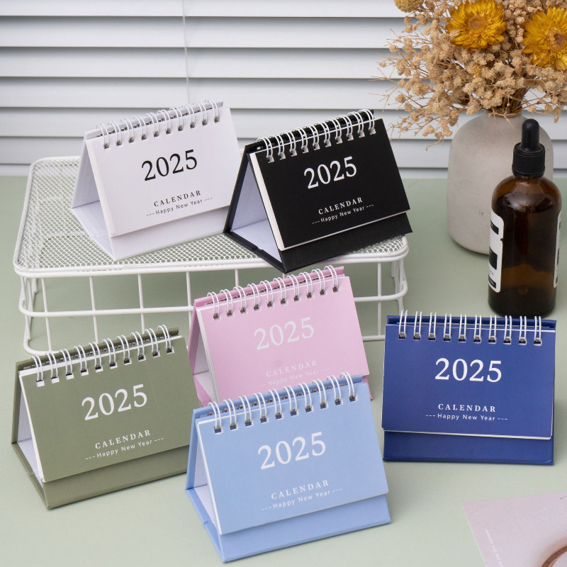 Standing Desktop Calendar 2025 Small - Calendar Desk Decorations ...