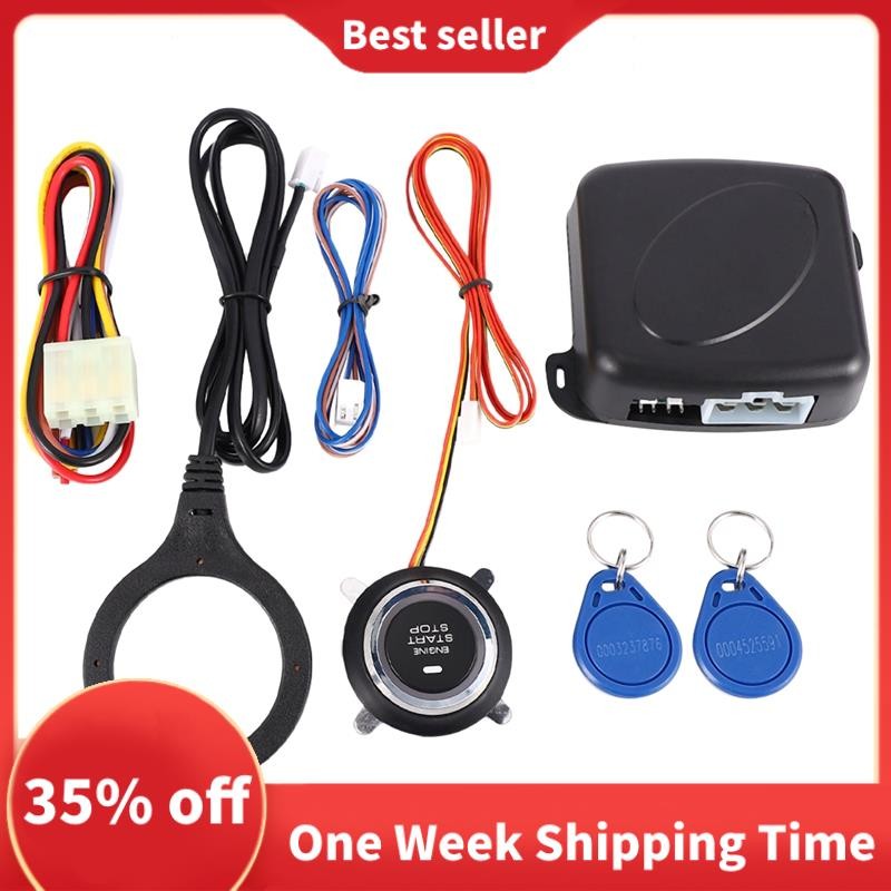 Available Smart RFID Car Alarm System Push Start Stop Button Lock ...