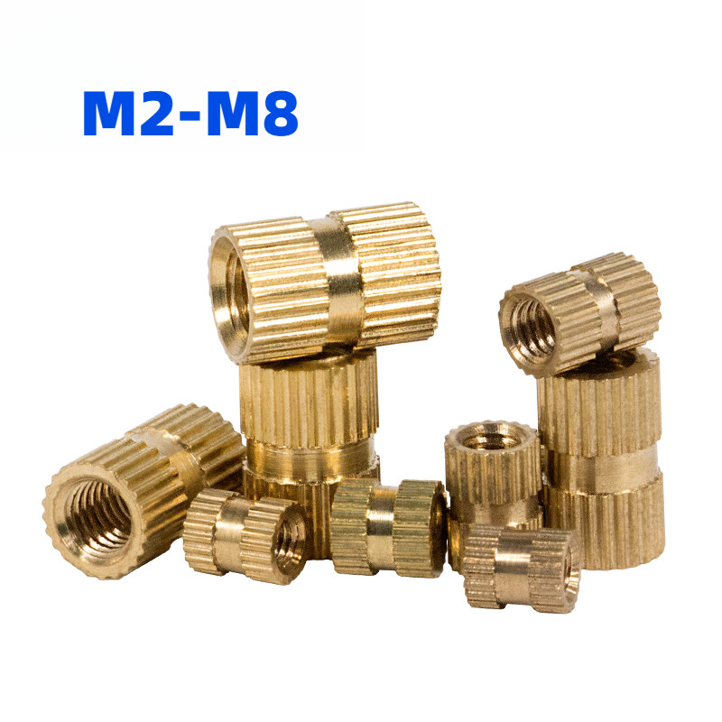 [HKH] M2 M2.5 M3 M4 M5 M6 M8 Brass insert nut Injection Molding Brass Knurled Thread Inserts ...