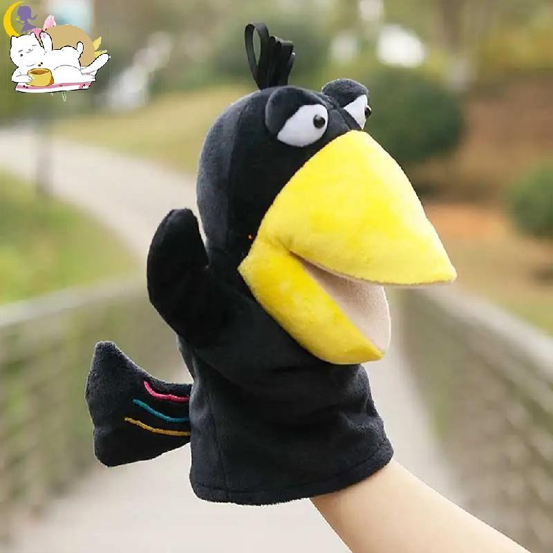 Hand Puppet Crow Sock Puppet Interactive Plush Animal Hand Puppet, Crow ...
