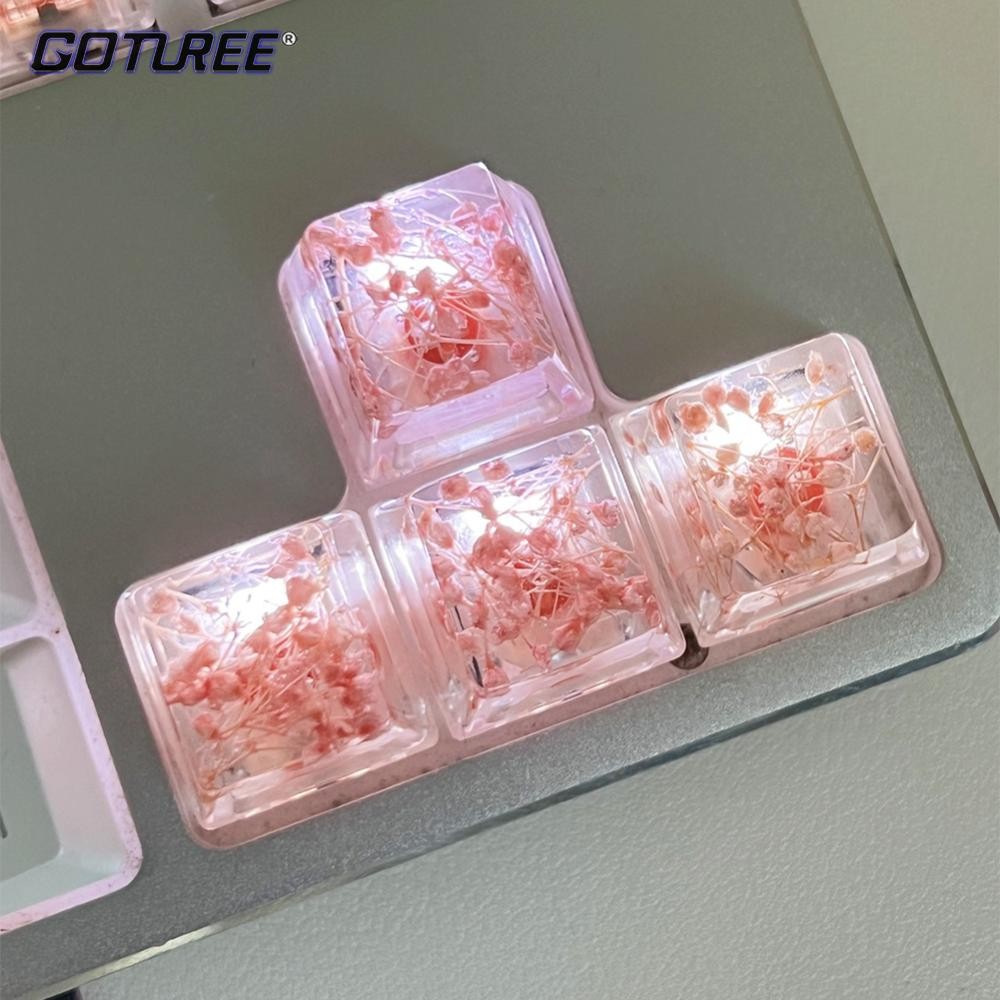 Resin Dry Flowers Keycap Resin Keyboard Cap Handmade Epoxy Resin DIY ...