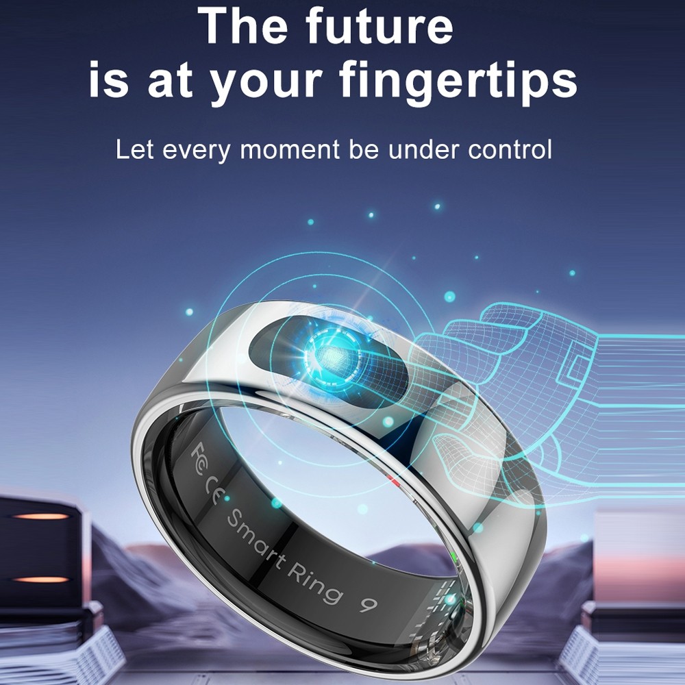 New R08 Smart Ring Men Women Charging Case Skin Temperature Health ...