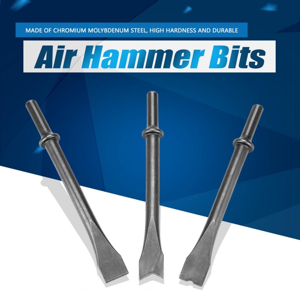 Air Hammer Chisel Set Extra Long Round Shank Pneumatic Bit for Masonry Demolition | Shopee ...