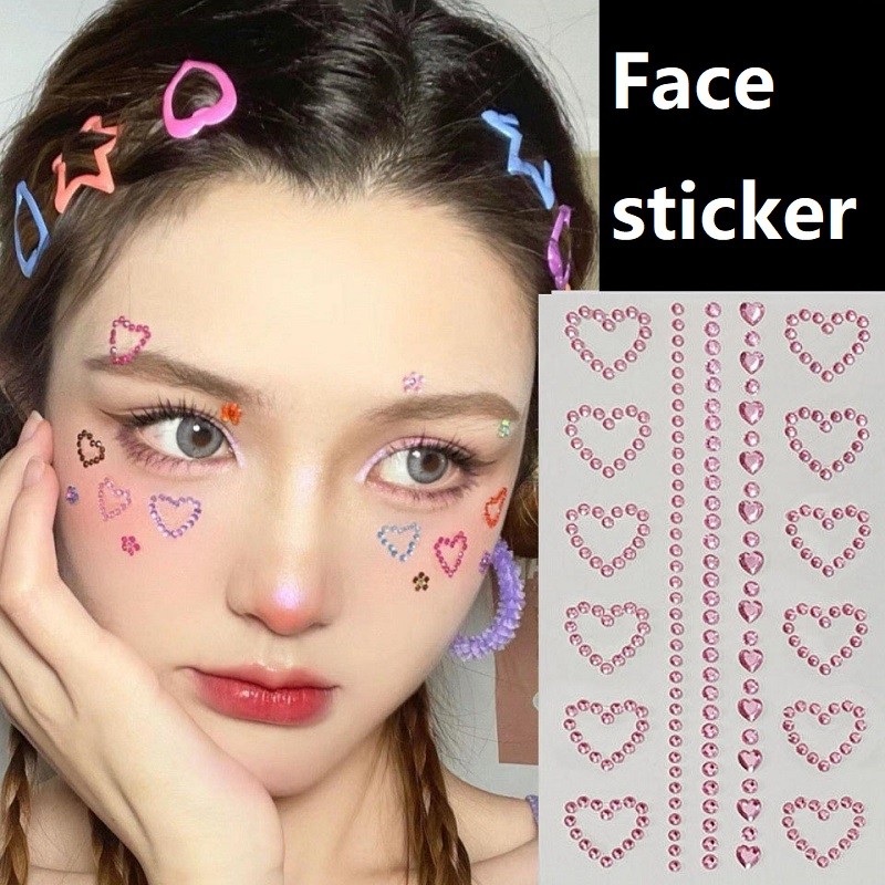 New 3D Rhinestones for Makeup Crystals Face Stickers Jewels Festival ...