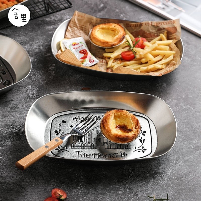 Relic Retro Picnic Plate French Fries Fried Chicken Fried Snack Plate ...