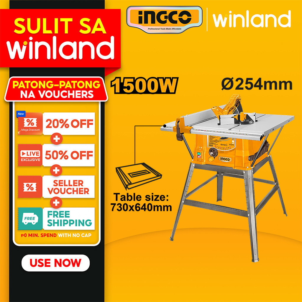 Ingco by Winland Table Saw 245MMØ-1500W TS150078 ING-PT | Shopee ...