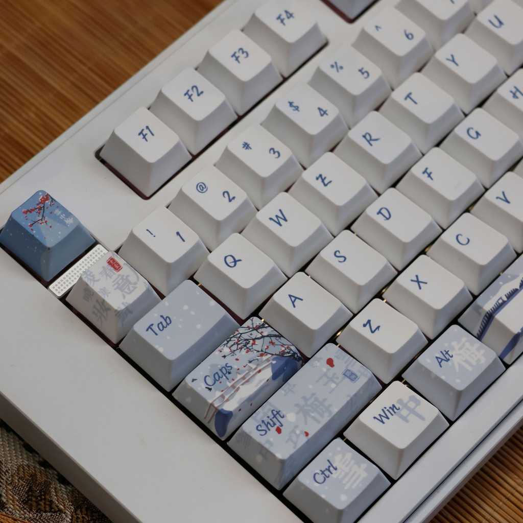 140 Keys Leaning Plum Garden Keycaps National Style Cherry Profile PBT ...